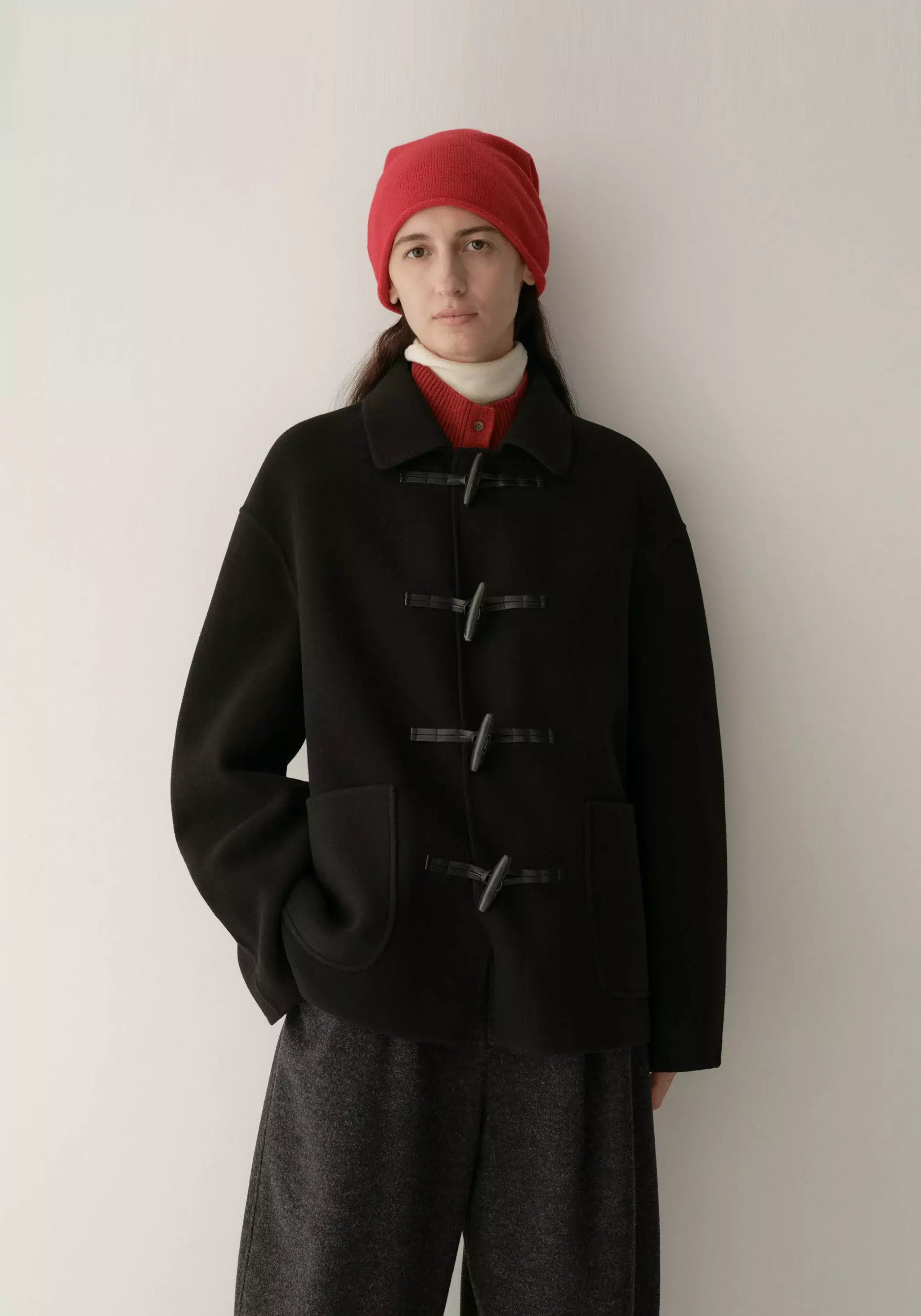 Wool-cashmere Toggle Coat