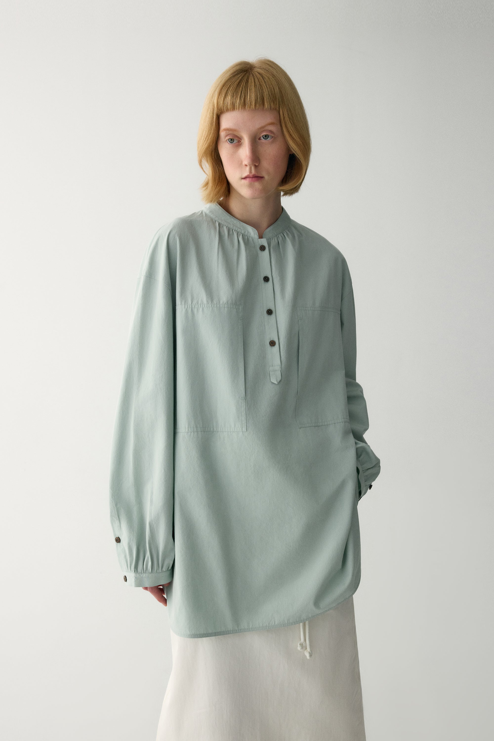 Silk-cotton Loose-fit Blouse
